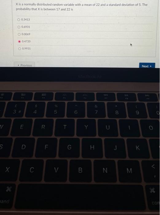 Solved Xis A Normally Distributed Random Variable With A 