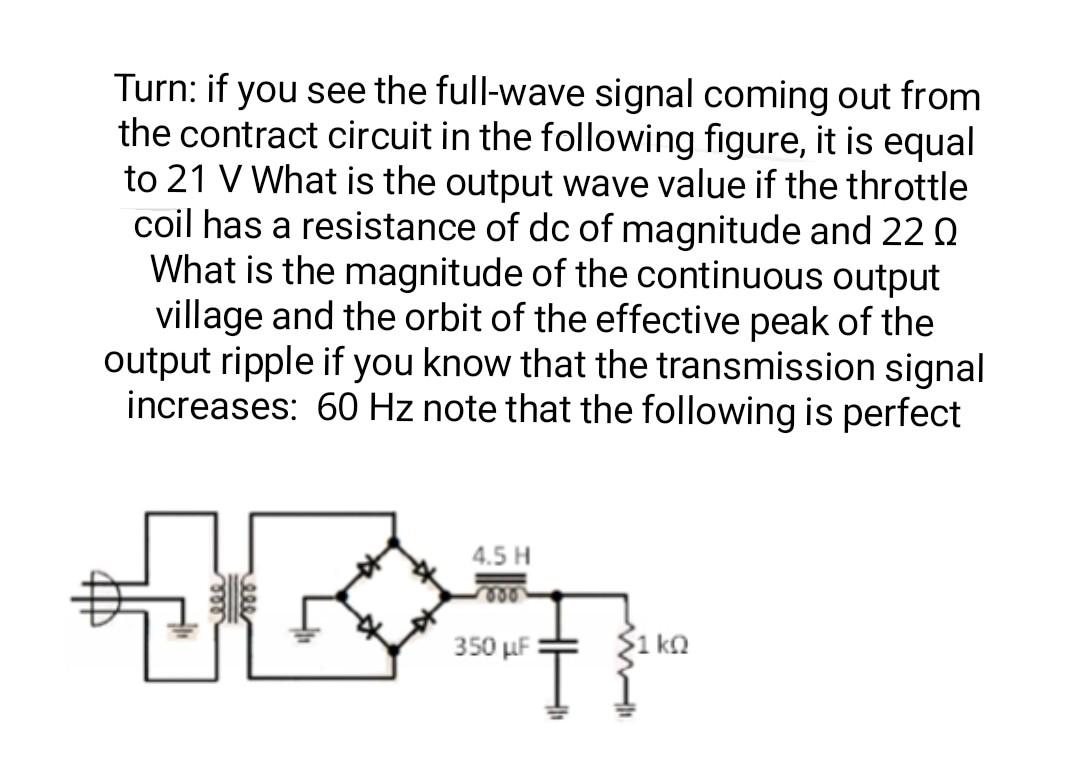 Turn: if you see the full-wave signal coming out from | Chegg.com