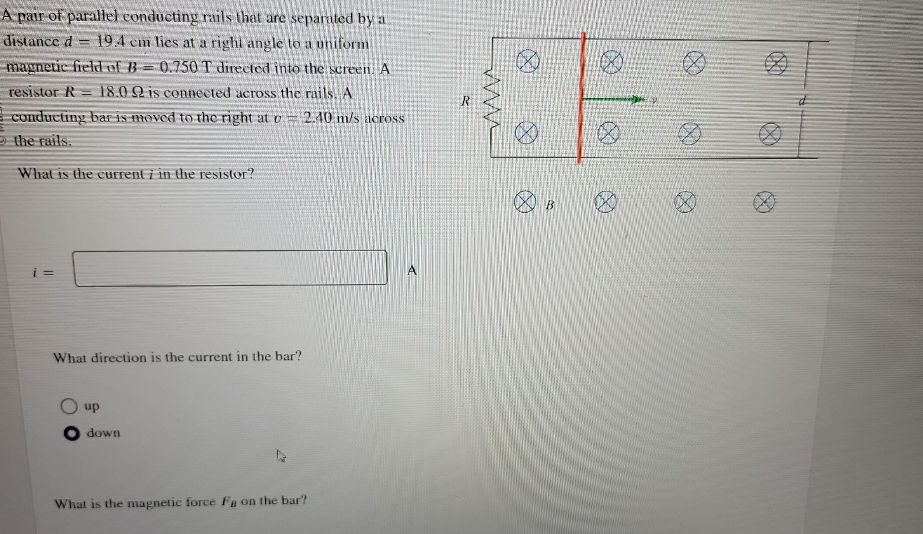 Solved A pair of parallel conducting rails that are | Chegg.com
