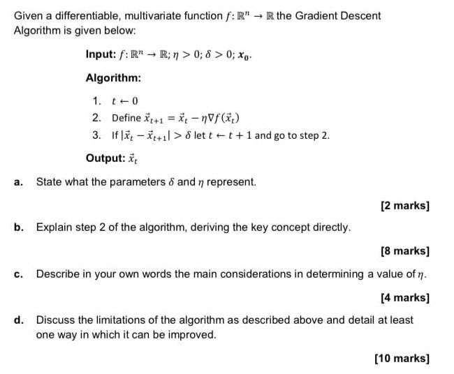 Solved A Given A Differentiable Multivariate Function F