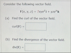 Solved Consider the following vector | Chegg.com