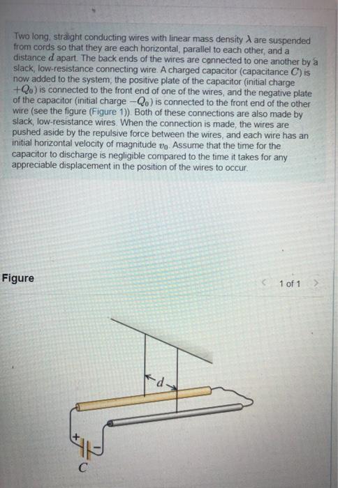 Solved Two long, straight conducting wires with linear mass | Chegg.com