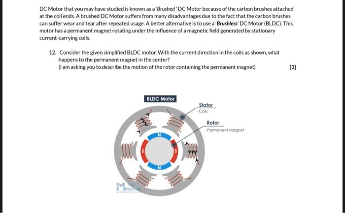 Solved DC Motor that you may have studied is known as a | Chegg.com