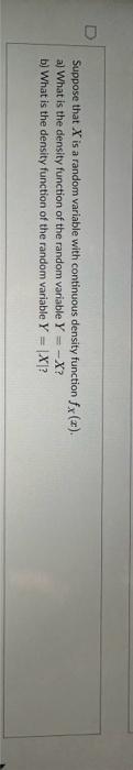 Solved Suppose that \\( X \\) is a random variable with | Chegg.com