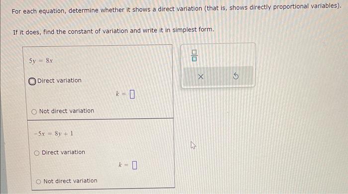 Solved For each equation, determine whether it shows a | Chegg.com