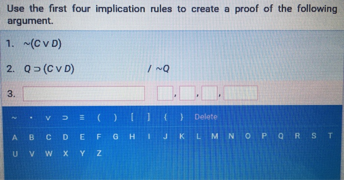 Solved use the first for implication was to create a proof | Chegg.com
