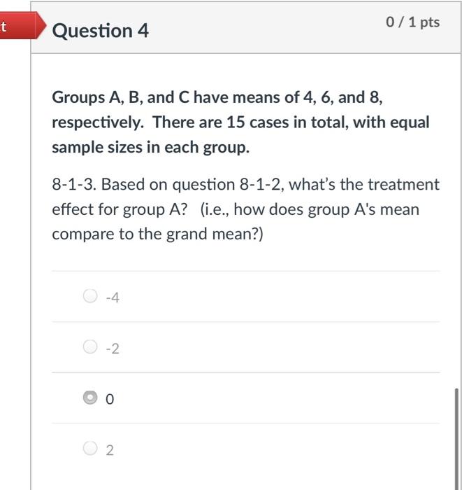 Solved t 0/1 pts Question 1 8-1-1. Which of the following | Chegg.com