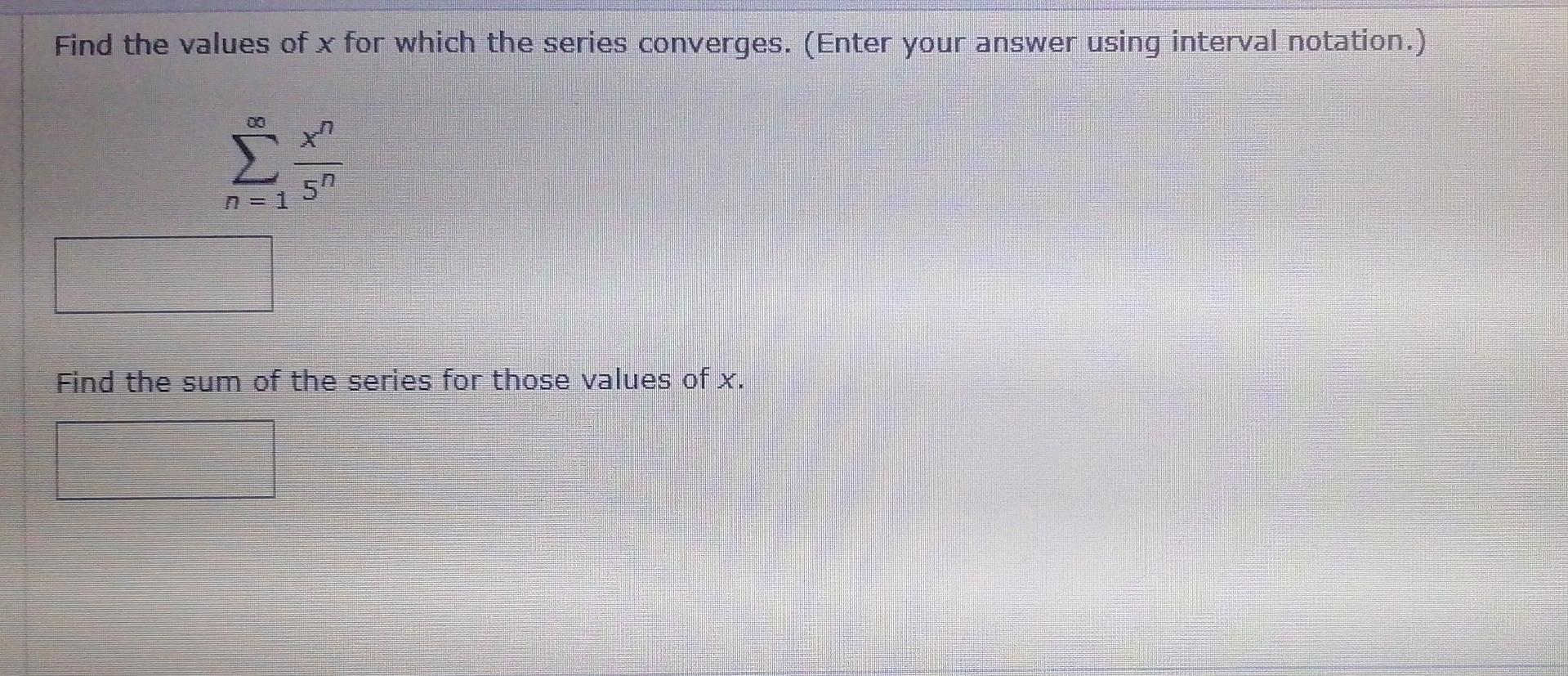 Solved Find the values of x for which the series converges. | Chegg.com