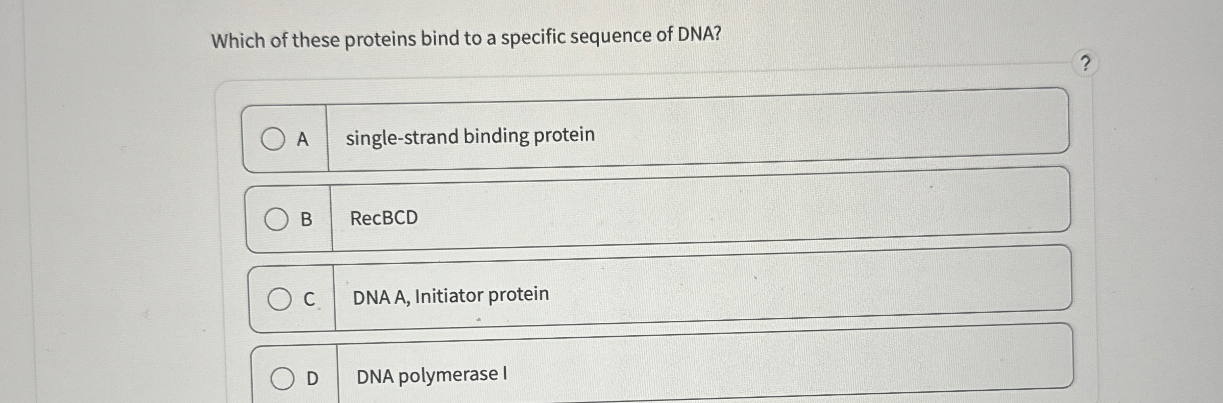 Solved Which of these proteins bind to a specific sequence | Chegg.com