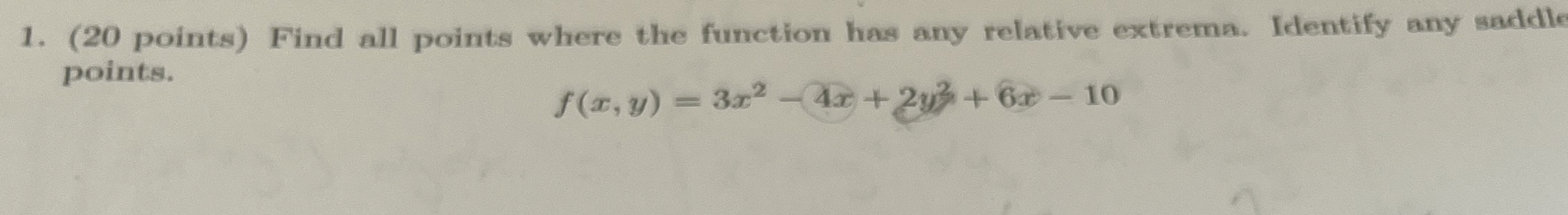 Solved ( 20 ﻿points) ﻿Find all points where the function has | Chegg.com