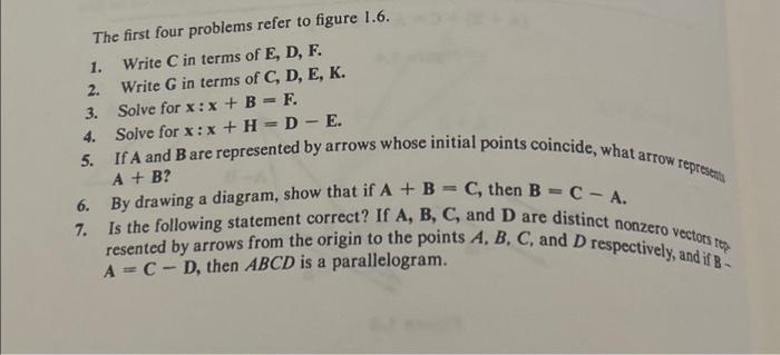 Solved The first four problems refer to figure 1.6. 1. Write | Chegg.com