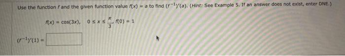Solved Use The Function F And The Given Function Value 