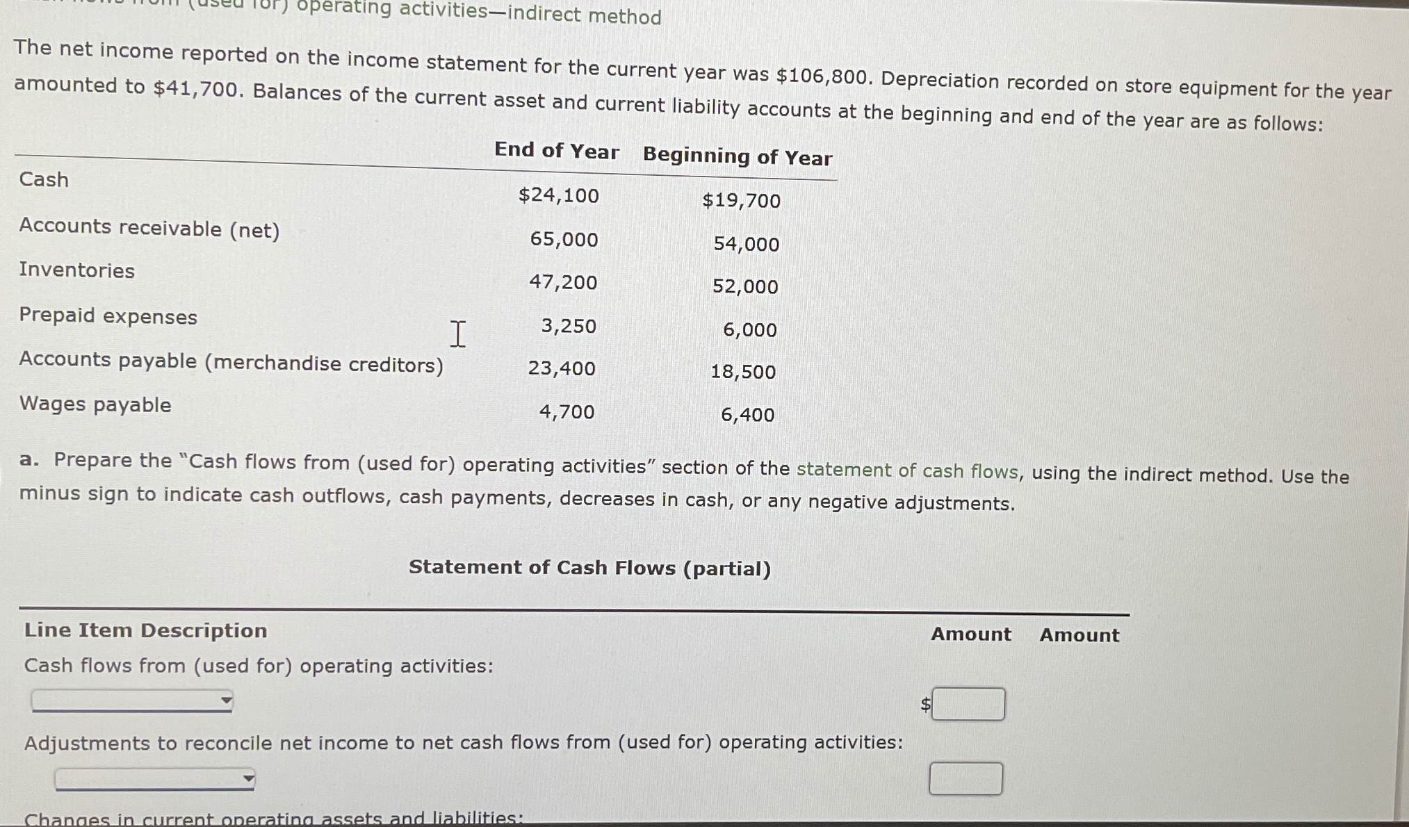 Solved The net income reported on the income statement for | Chegg.com