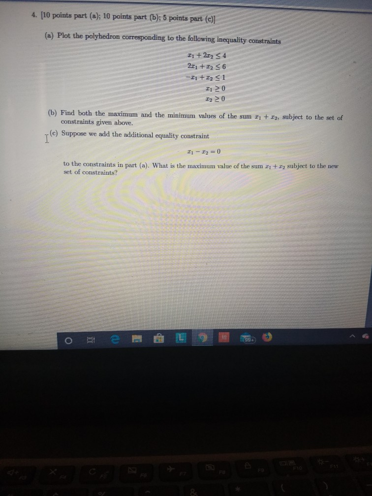 Solved 4. (10 points part (a); 10 points part (b); 5 points | Chegg.com