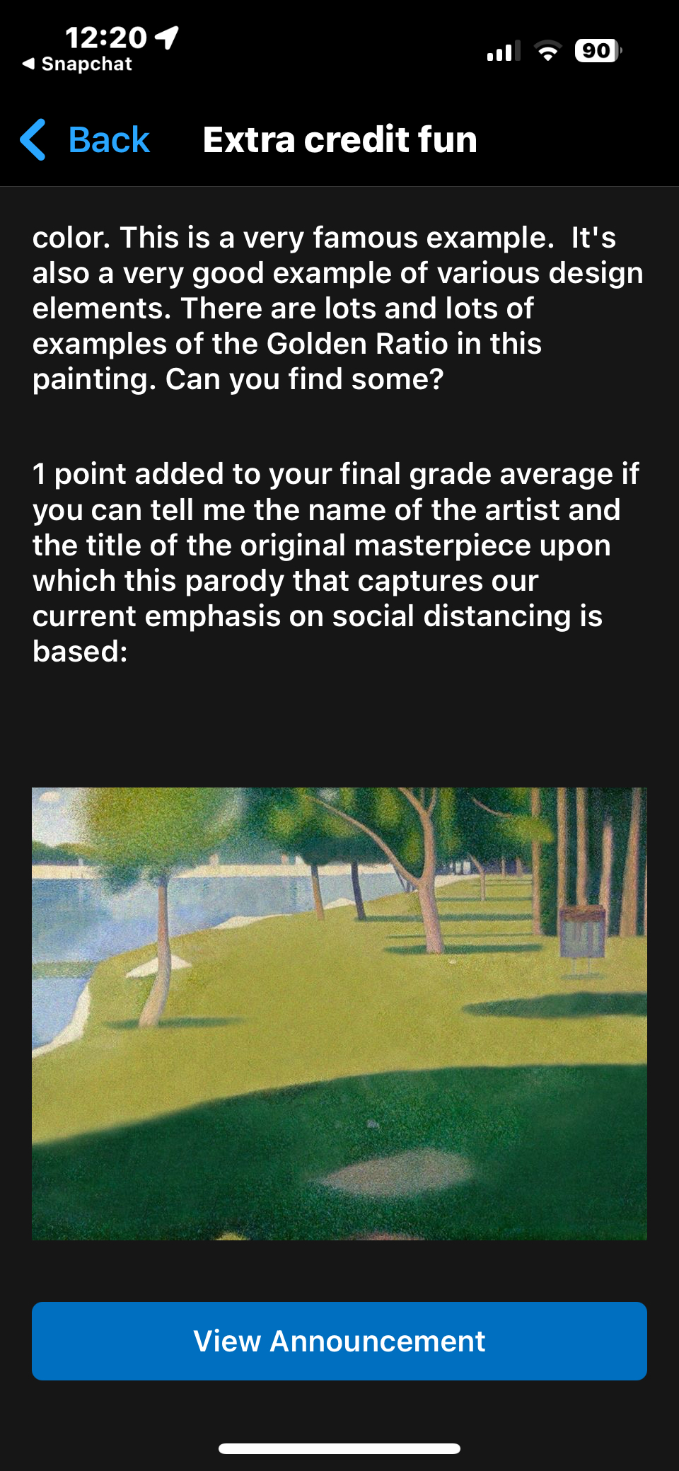 12:20 4SnapchatBack Extra credit funcolor. This is a | Chegg.com