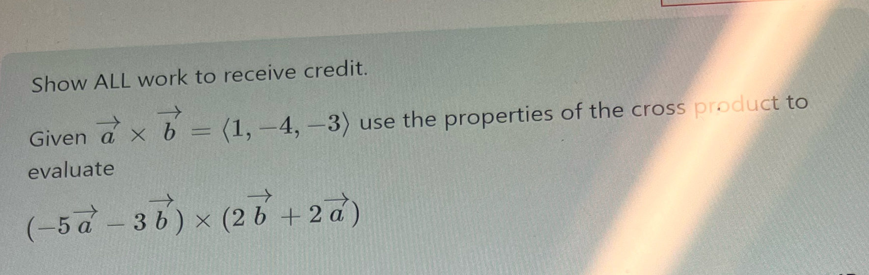 Solved Show ALL work to receive credit.Given | Chegg.com