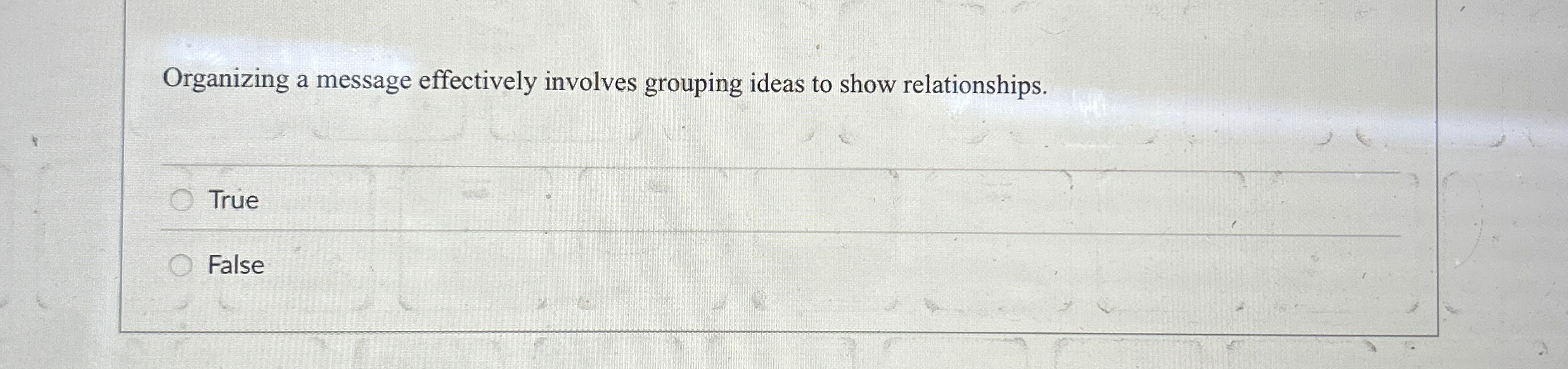 Solved Organizing a message effectively involves grouping | Chegg.com