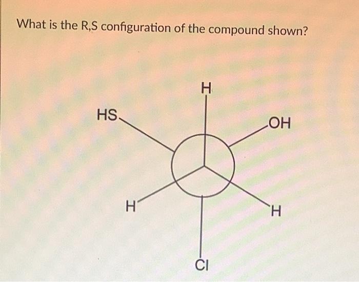 Solved What is the R,S configuration of the compound shown? | Chegg.com