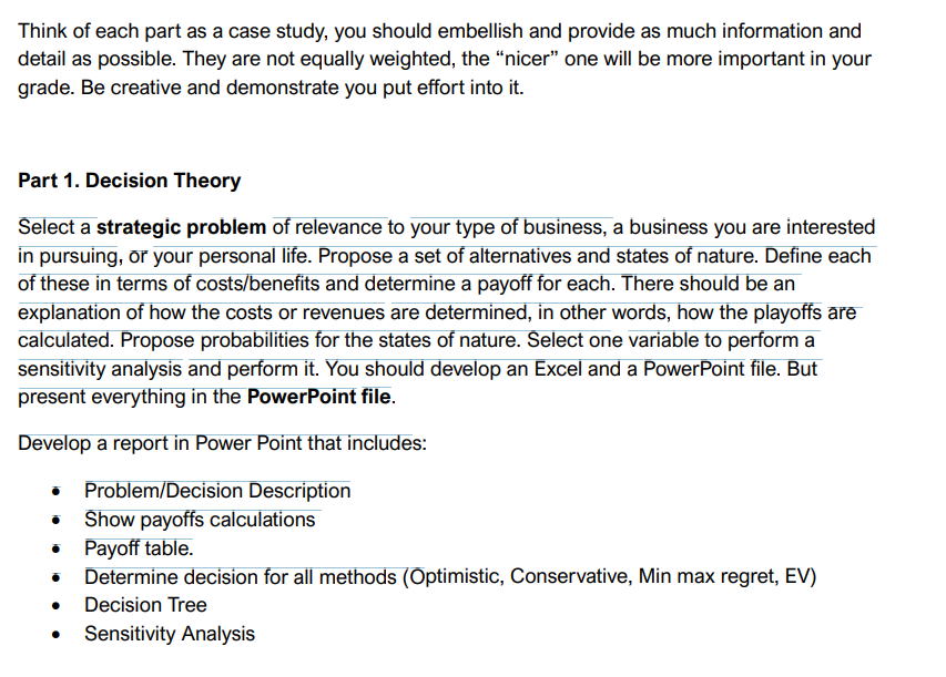 Solved Select a strategic problem of relevance to your type | Chegg.com