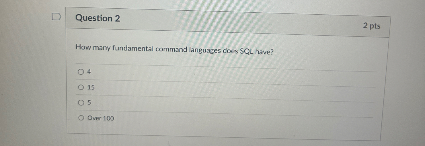 Solved Question 22 ptsHow many fundamental command | Chegg.com Solved Question 22 ptsHow many fundamental command | Chegg.com