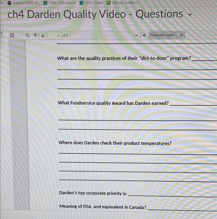 Solved се Ontario's COVID-19. CPSO - Find a Doctor CPSO - | Chegg.com