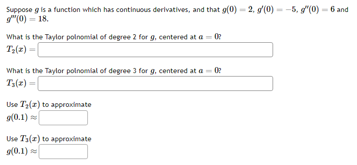 Solved Suppose g ﻿is a function which has continuous | Chegg.com