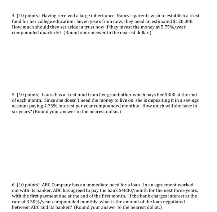 Solved 4. (10 points) Having received a large inheritance, | Chegg.com