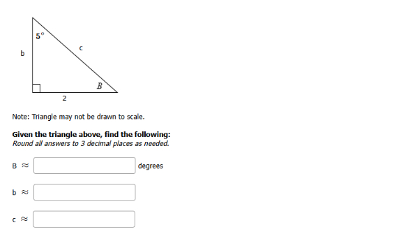 Solved Note: Triangle may not be ﻿drawn to ﻿scale.Given the | Chegg.com
