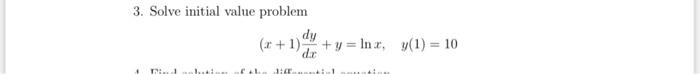 Solved 3. Solve initial value problem | Chegg.com