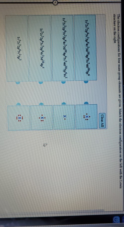 Solved The electron configurations for four main group | Chegg.com