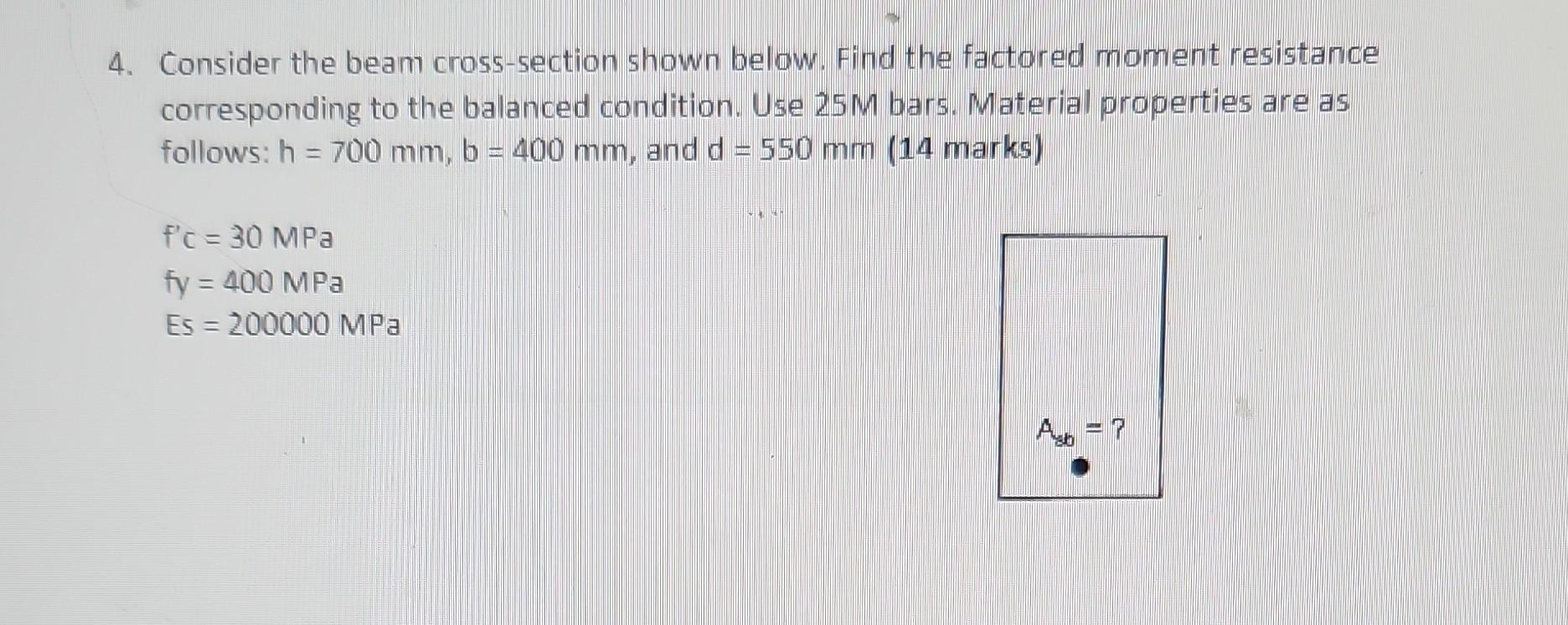 Solved 4. Consider the beam cross-section shown below. Find | Chegg.com