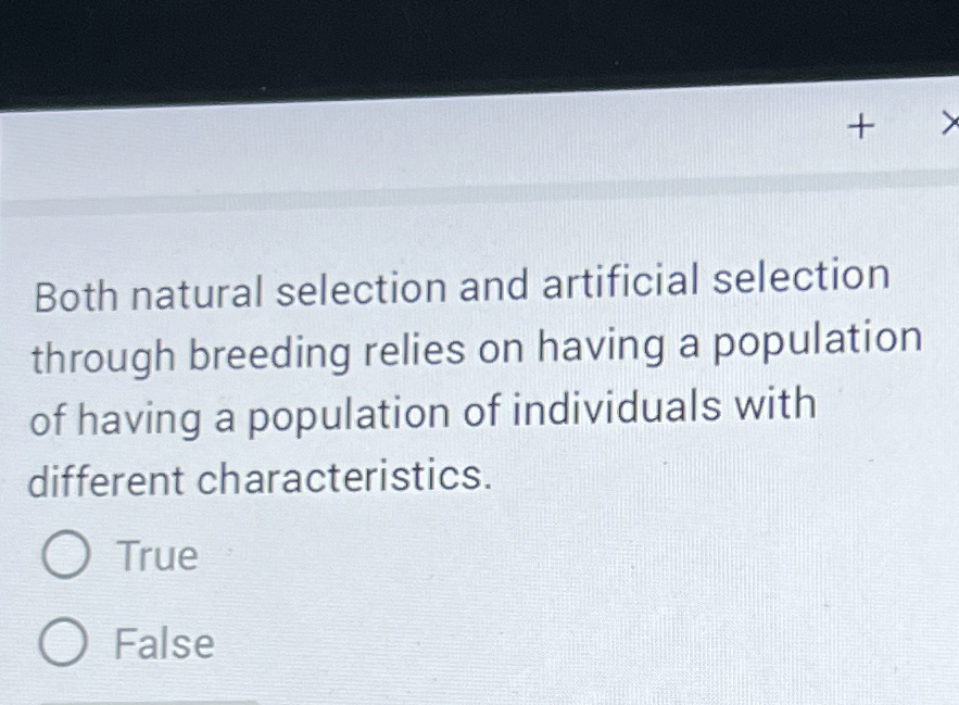 Solved Both natural selection and artificial | Chegg.com
