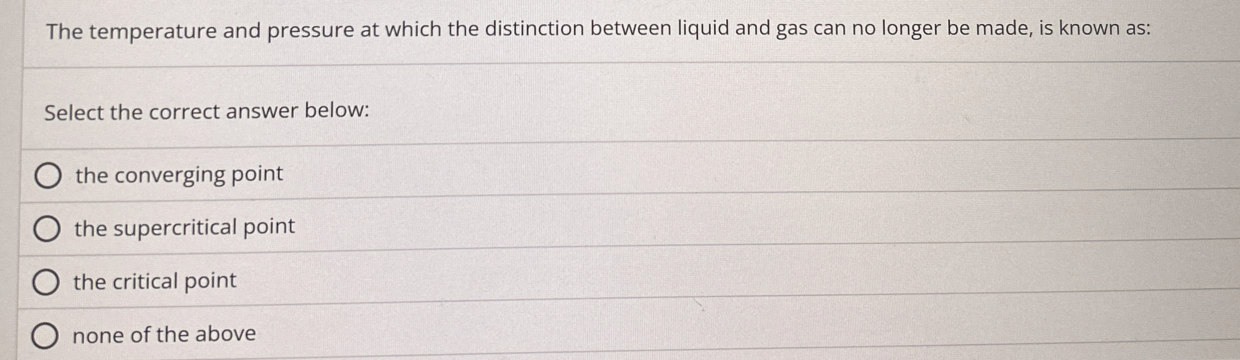 Solved The temperature and pressure at which the distinction | Chegg.com