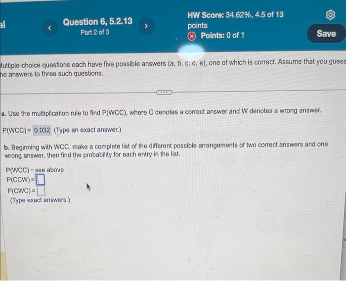 Solved hultiple-choice questions each have five possible | Chegg.com