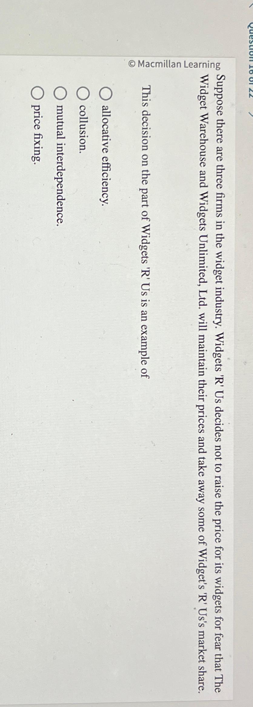 Solved Suppose there are three firms in the widget industry. | Chegg.com