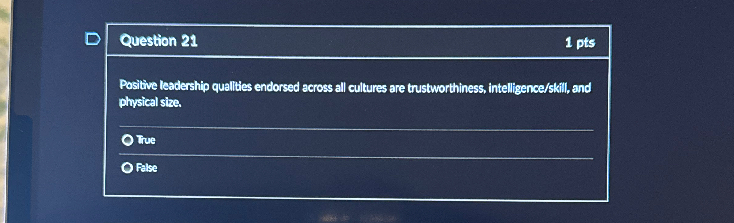 Solved Question 211 ﻿ptsPositive leadership qualities | Chegg.com