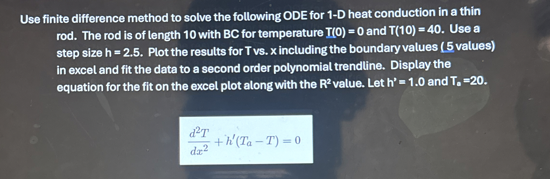 Solved Use finite difference method to solve the following | Chegg.com