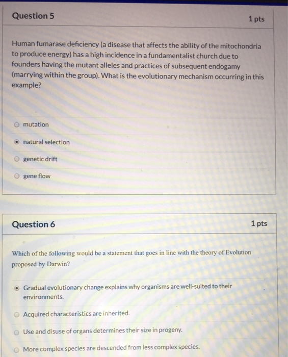 Solved Question 5 1 pts Human fumarase deficiency (a disease | Chegg.com