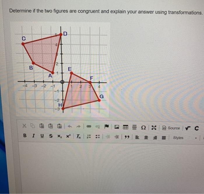 Solved Determine if the two figures are congruent and | Chegg.com