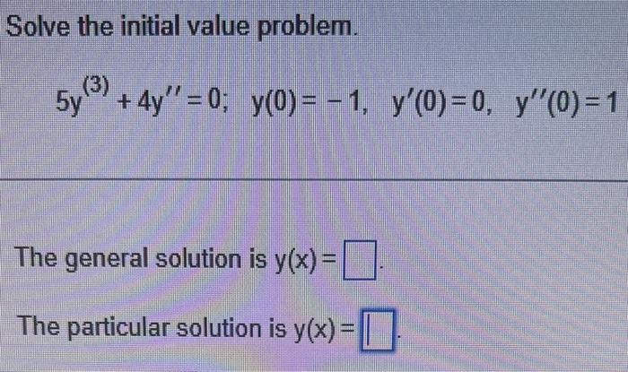 Solved Solve the initial value problem. | Chegg.com