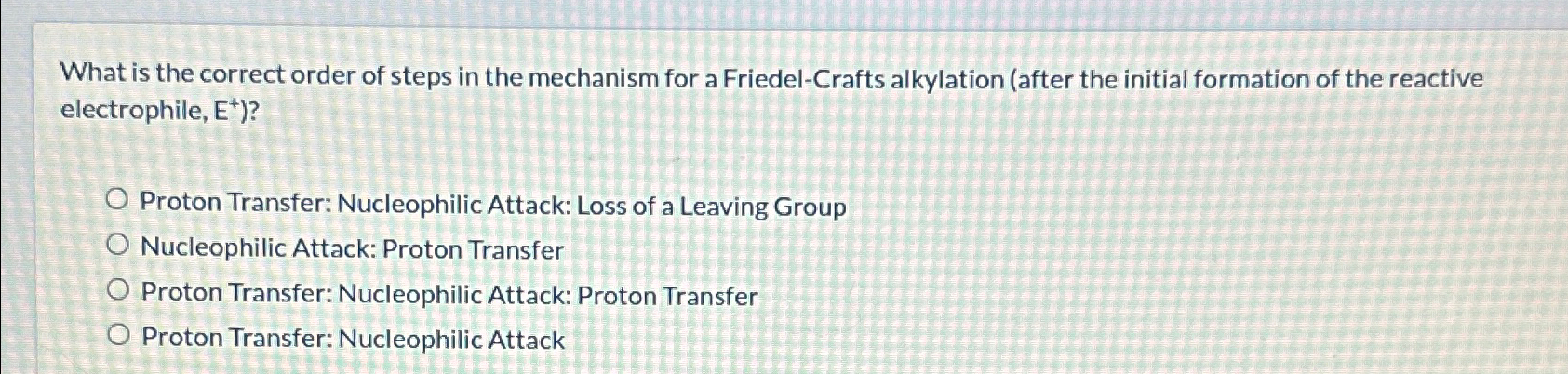Solved What is the correct order of steps in the mechanism | Chegg.com