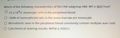 Solved Which of the following characteristics of the FAB | Chegg.com