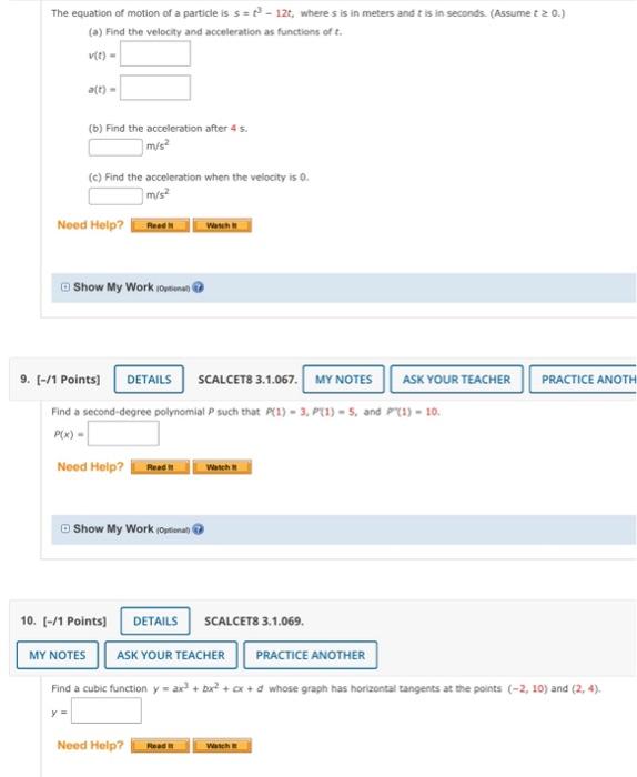 Solved /1 Points] SCALCET8 3.1.003. Differentiate the | Chegg.com
