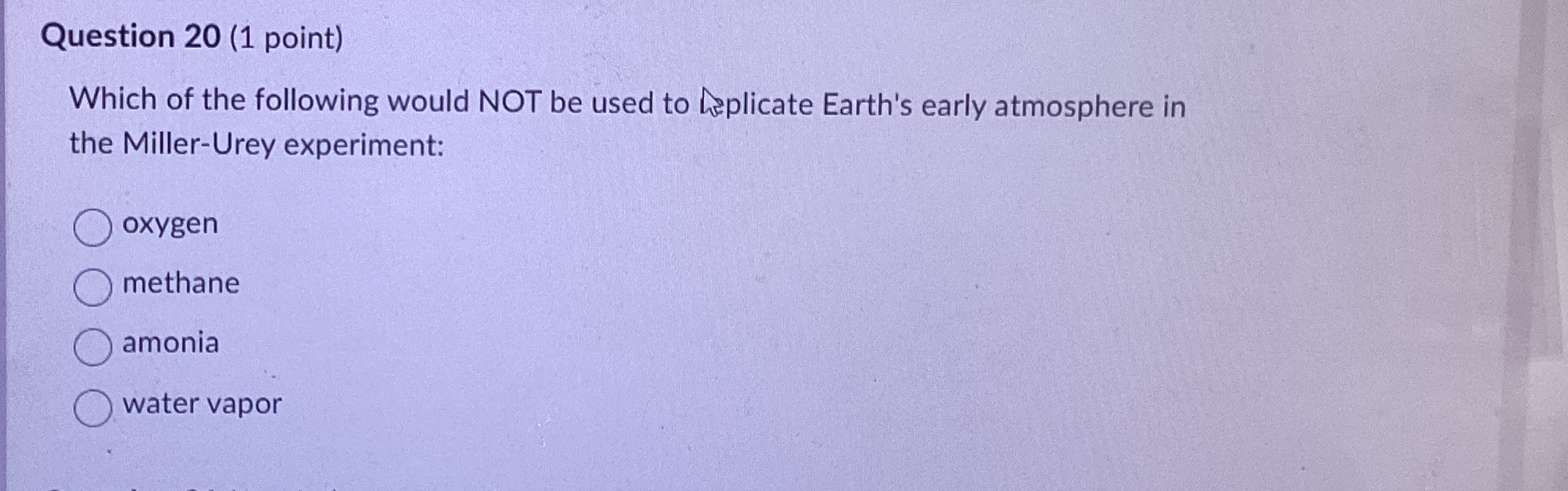 Solved Question 20 (1 ﻿point)Which of the following would | Chegg.com