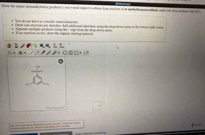 Solved [References) Draw the major monoalkylation product(s) | Chegg.com