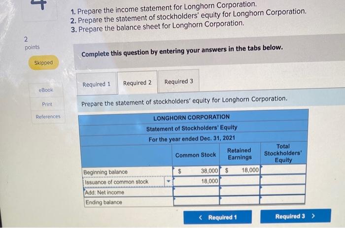 Solved 4 Problem 1-3A Prepare financial statements (L01-3) 2 | Chegg.com
