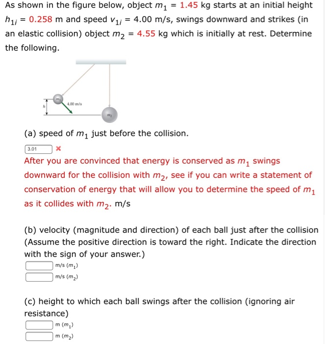 Solved As shown in the figure below, object m1 = 1.45 kg | Chegg.com