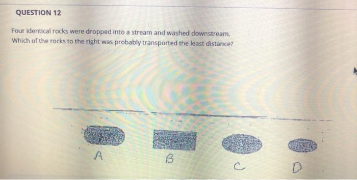 Solved QUESTION 12 Four identical rocks were dropped into a | Chegg.com