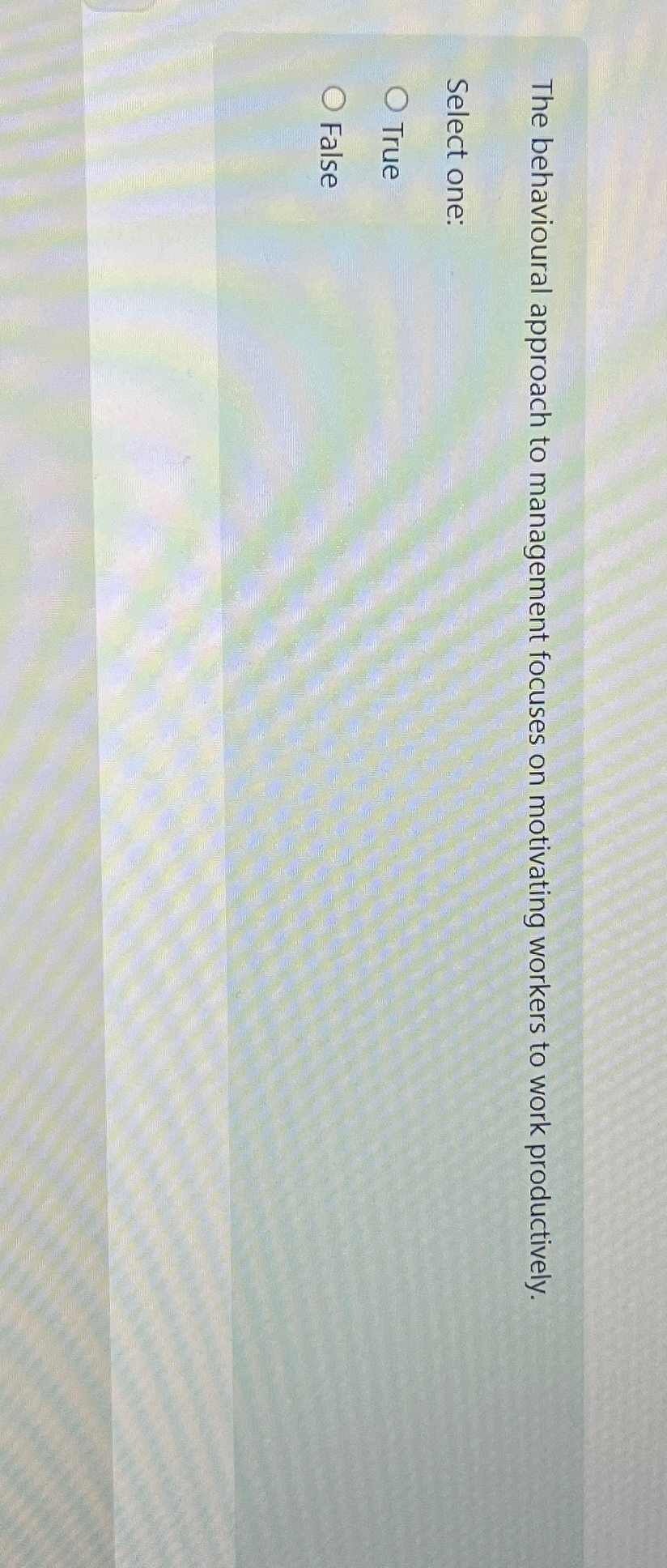 Solved The behavioural approach to management focuses on | Chegg.com