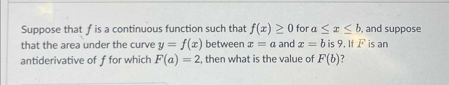 Solved Suppose that f ﻿is a continuous function such that | Chegg.com
